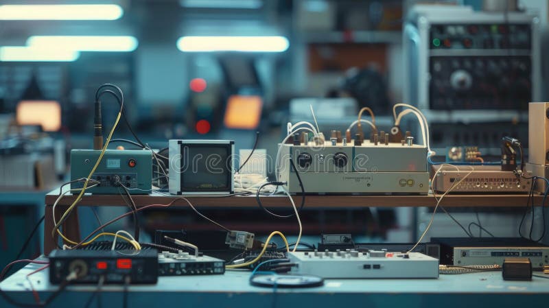 A Collection of Electronic Devices Arranged on a Flat Surface Stock ...