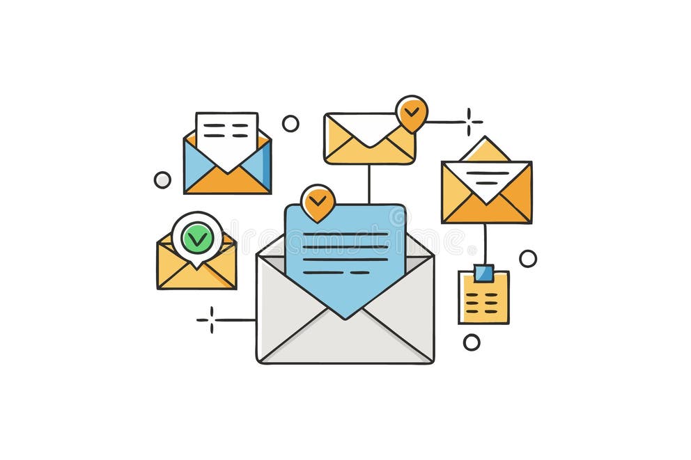 Collection of Email and Message Icons for Digital Communication ...