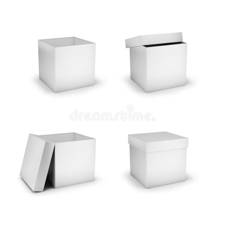 Collection of empty boxes stock illustration. Illustration of empty ...