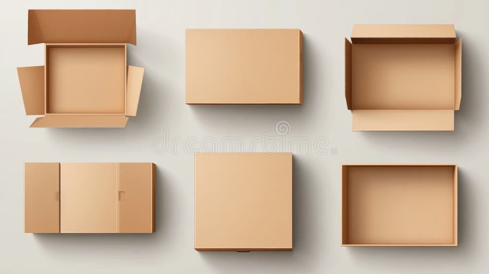 Collection of Empty Cardboard Boxes in Various Shapes and Sizes for ...