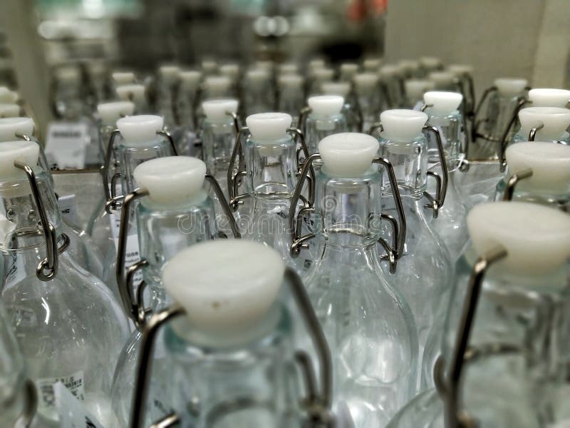 Collection of Empty Glass Bottle Stock Photo - Image of light, empty ...