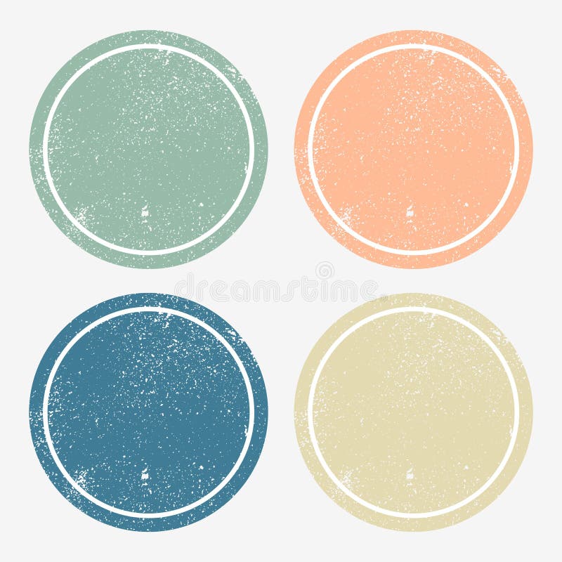Collection of Empty Round Shape Element Design Stock Vector ...