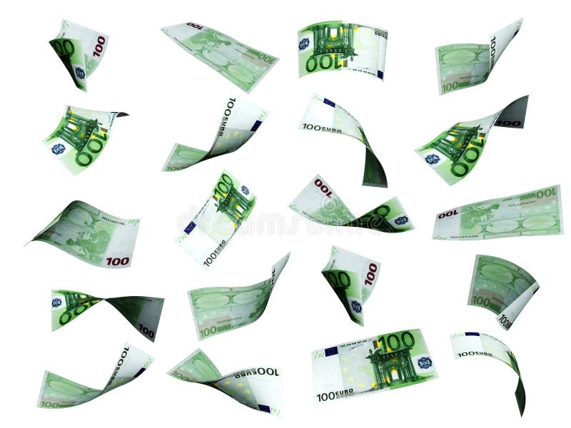 Collection of Euro Banknotes Stock Illustration - Illustration of ...