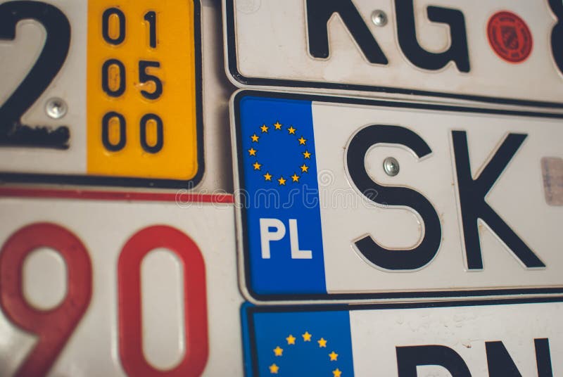 Collection of European License Plates from Different Countries ...
