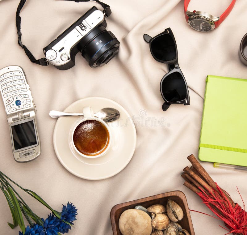 Collection of Everyday Objects Stock Photo - Image of travel, everyday ...