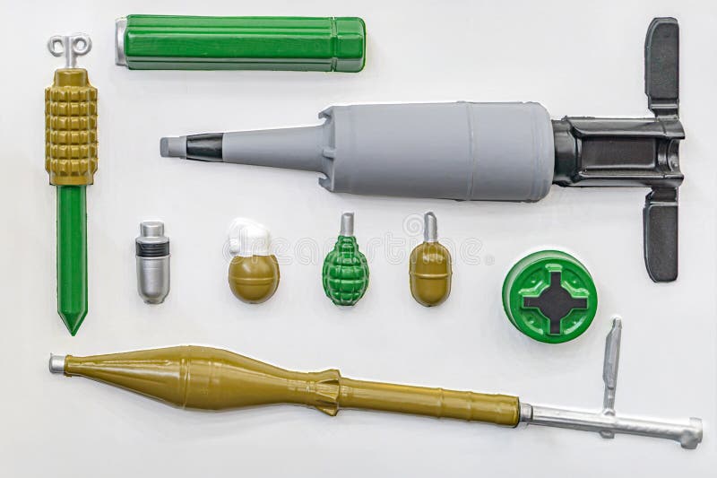 Collection of Explosive Equipment Components, Centered Around an ...