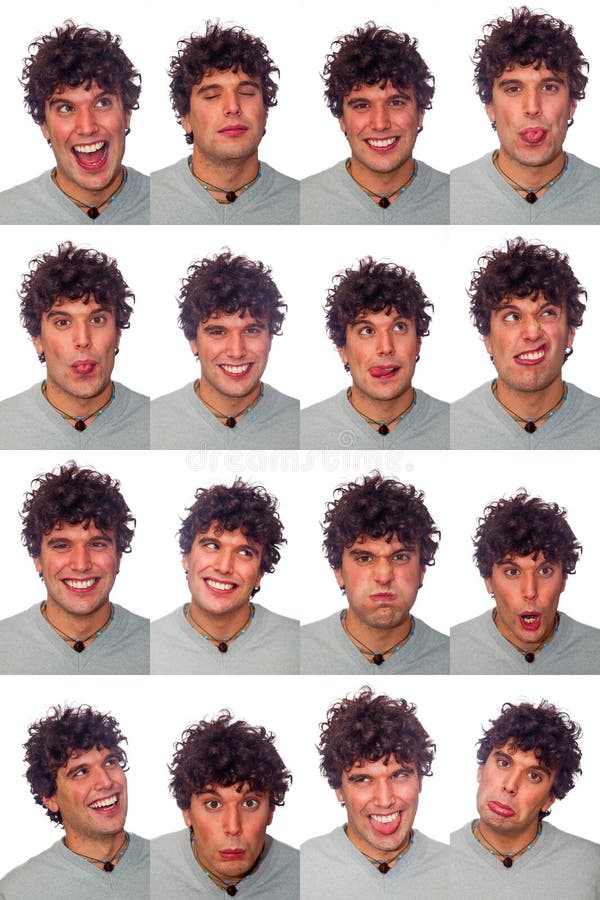 Useful Facial Expressions. Actor Faces. Stock Photo - Image of humor ...