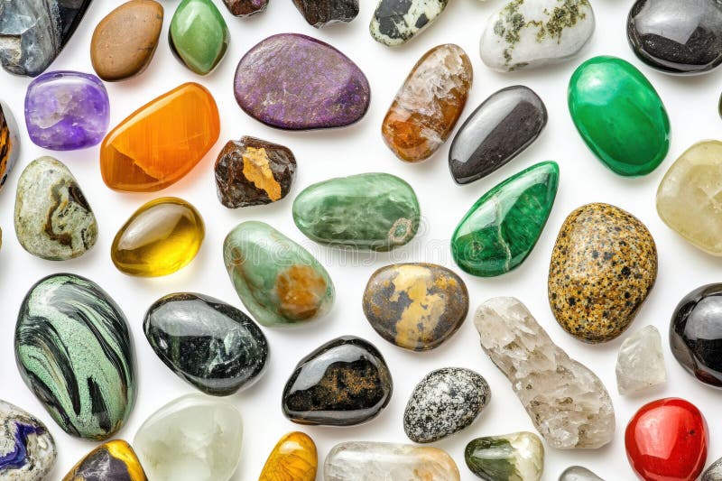 Collection of Exquisite Jade and Assorted Precious Stones Displaying ...