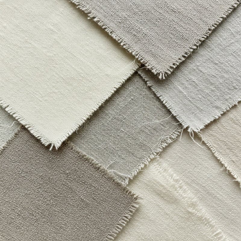 A Collection of Fabric Swatches Arranged in an Overlapping Pattern ...