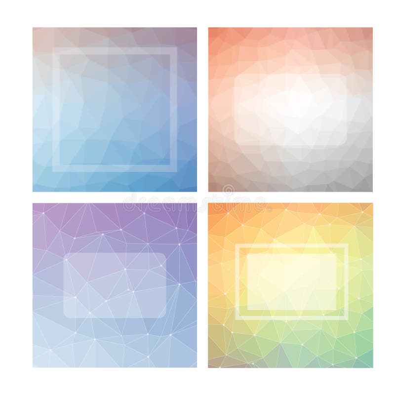 Collection of Faceted Backgrounds. Vector Illustration Decorative ...