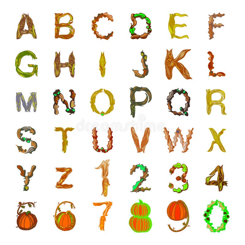 Farm font set stock vector. Illustration of letter, fruit - 268176870