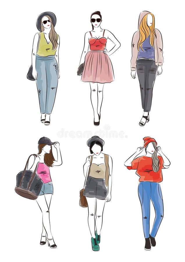 Different Outfits Stock Illustrations – 352 Different Outfits Stock ...