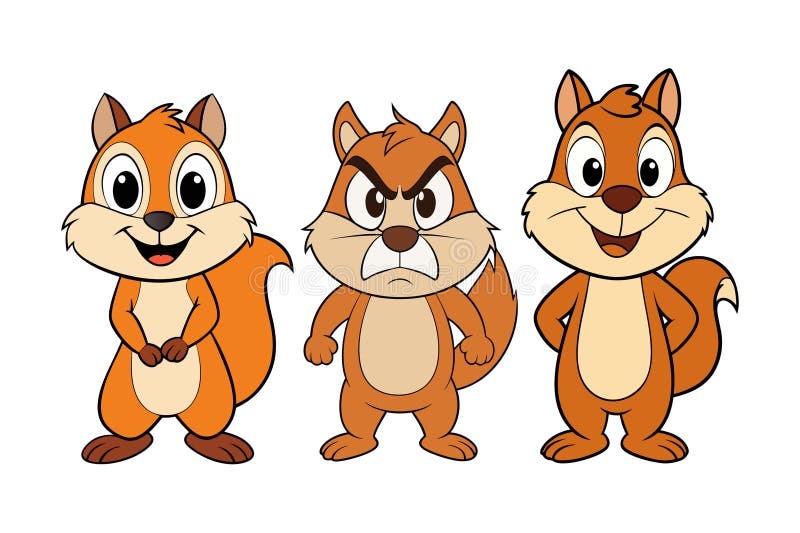 Chipmunk Character Diverse Style Vector Sets Stock Vector ...