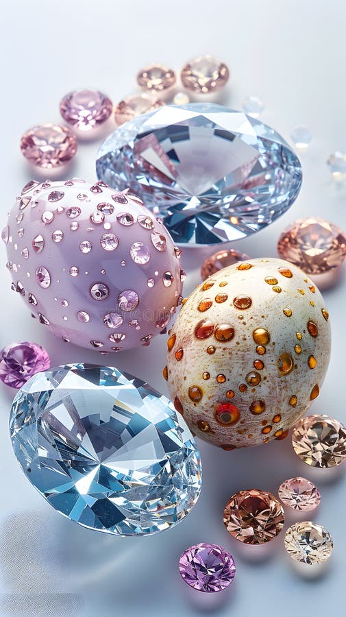 Elevate Holiday Decor with Gemstone Easter Eggs Featuring Crystals and ...