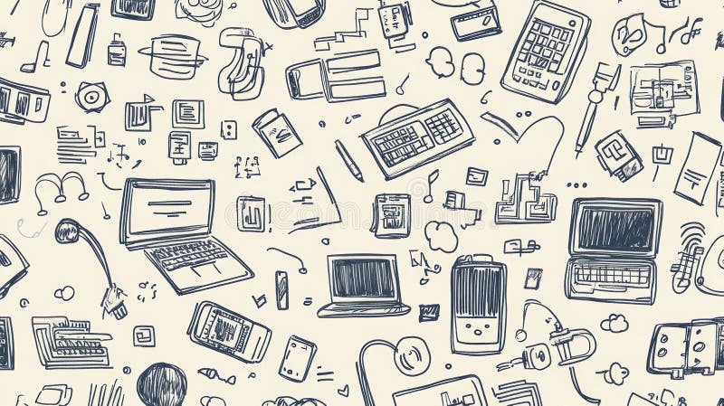 This Collection Features Playful, Hand-drawn Doodles of Various ...