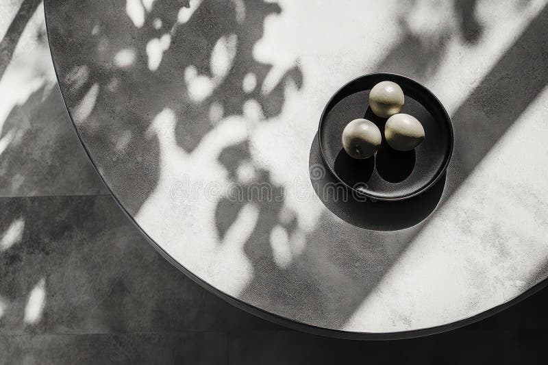 Monochrome Minimalist Collection: Sleek Black and White Objects Against ...