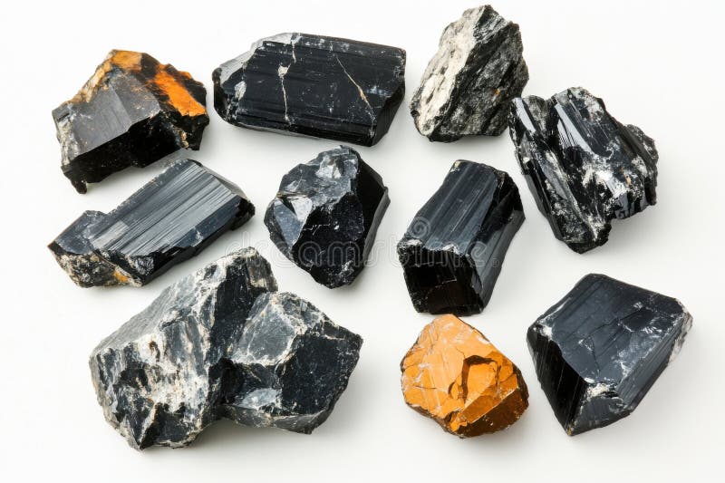 High-quality Barite Mineral Samples on Clean White Background ...