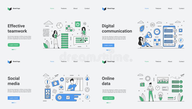 An Effective Teamwork and Digital Communication Web Template Featuring ...