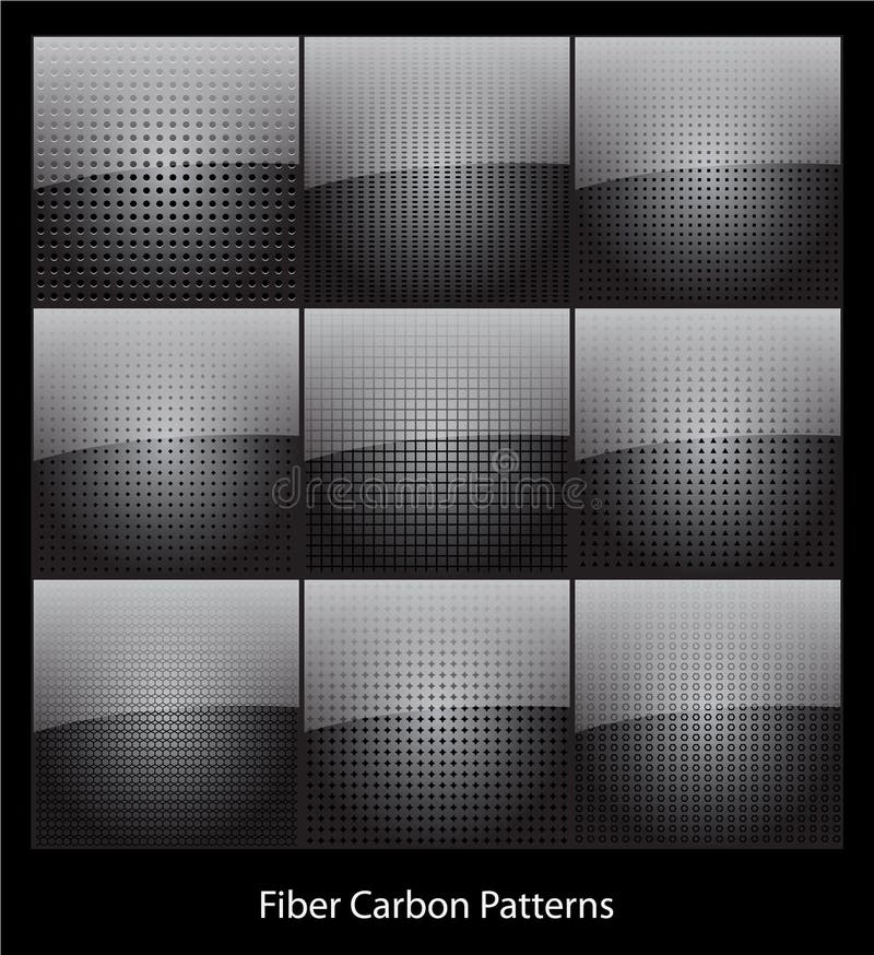 A Collection of Fiber Carbon Patterns Stock Vector - Illustration of ...