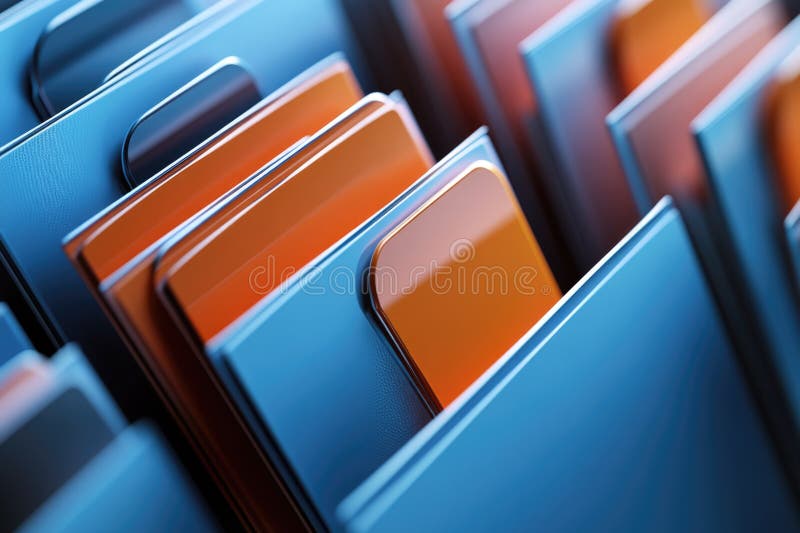 A Collection of Files and Documents Stacked High, Often Used in Office ...