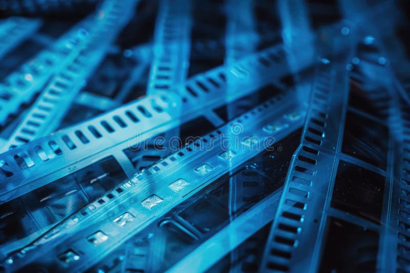 A Collection of Film Strips Stacked Together, Ready for Use or Storage ...