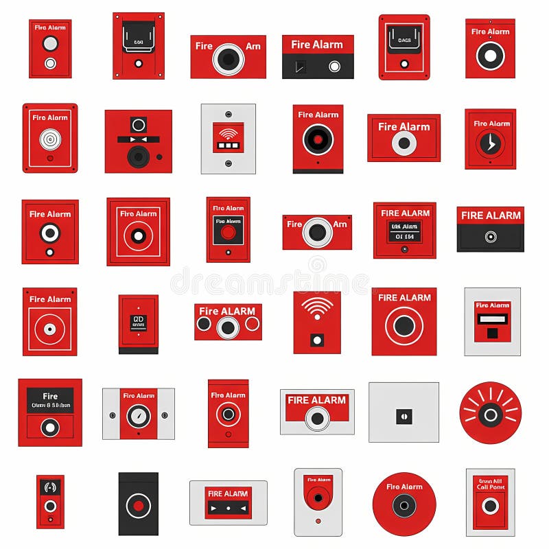 Evacuation Symbols Fire Alarm Control Panel Stock Illustrations – 2 ...