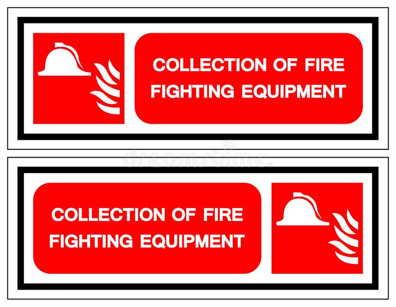 Collection of Fire Fighting Equipment Symbol Sign, Vector Illustration ...