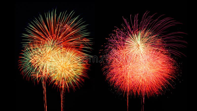 Collection of fireworks. stock photo. Image of festival - 42344966