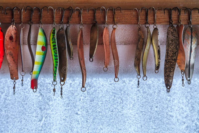 Collection of Fishing Hooks Stock Image - Image of crank, casting: 46989341