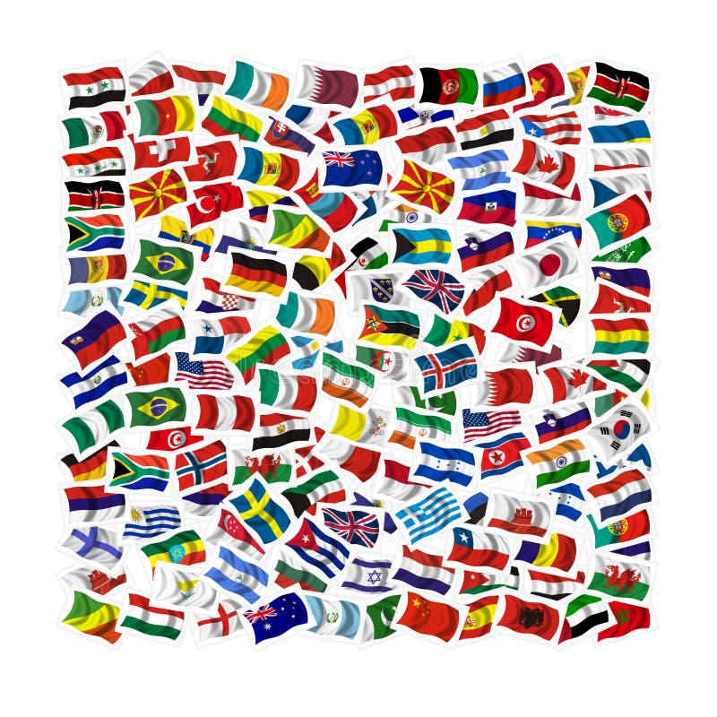 Collection of Flags stock illustration. Illustration of concept - 12013151