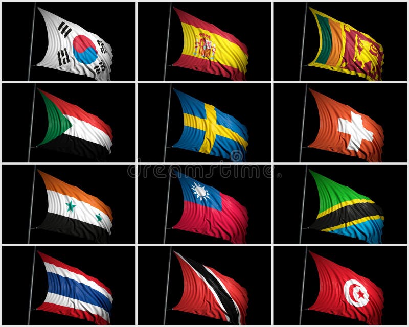 Collection of flags stock illustration. Illustration of nation - 31849443