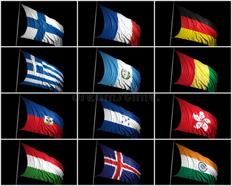 Collection of flags stock illustration. Illustration of national - 31849483