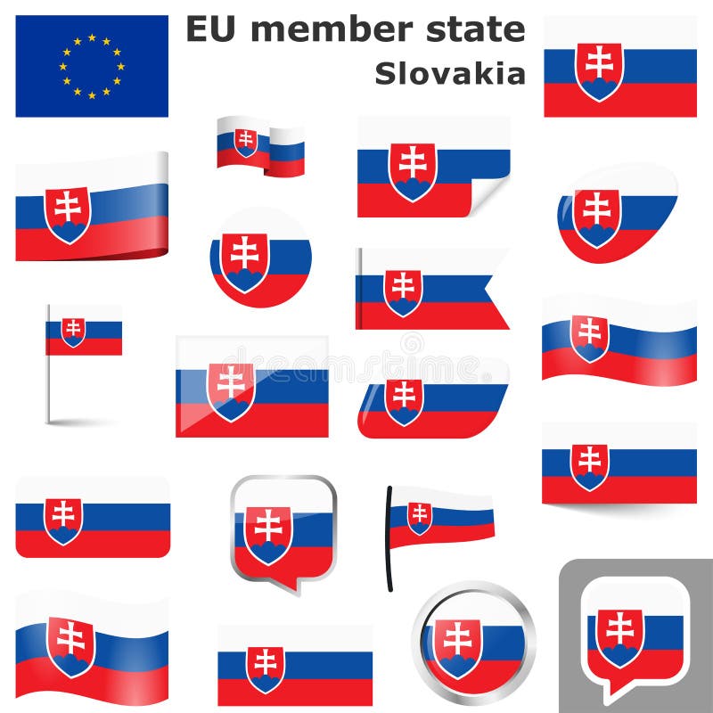Flags With Country Colors Of Slovakia Stock Vector - Illustration of ... Flags With Country Colors Of Slovakia Stock Vector - Illustration of ...