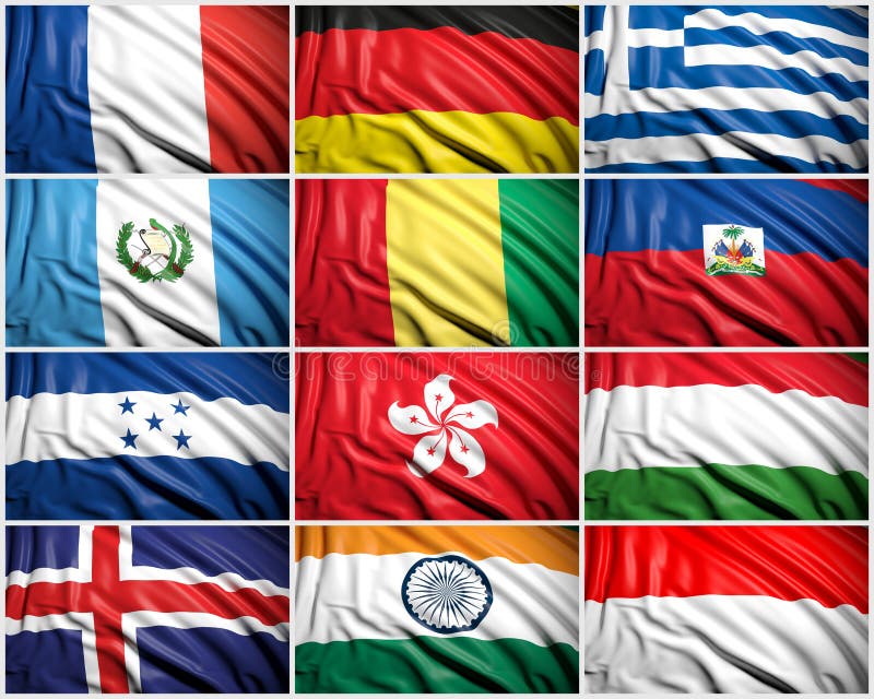 Collection of flags stock illustration. Illustration of group - 31849428