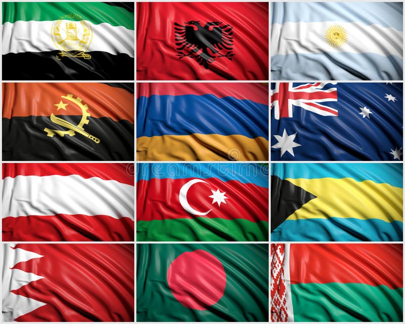 Collection of flags stock illustration. Illustration of national - 31849483