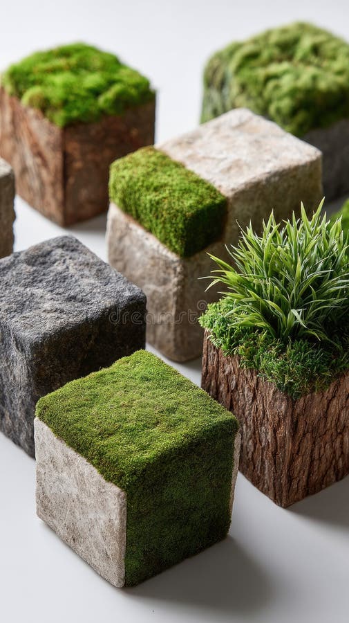 A Collection of Flat Decorative Blocks Adorned with Various Types of ...