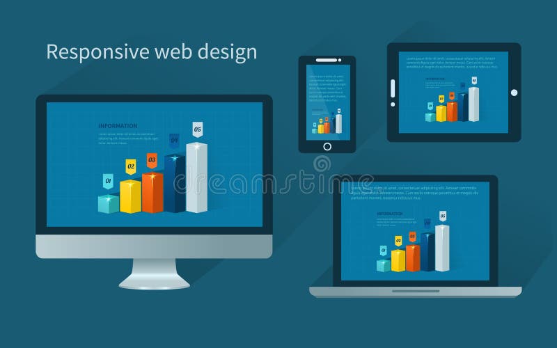 Collection of Flat Icons Mobile Cellular Phone, Laptop, Computer Stock ...