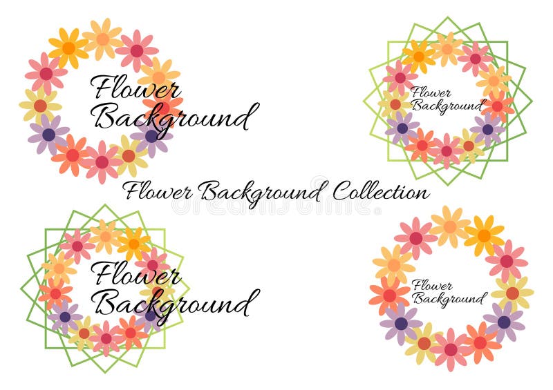 Collection of Floral Backgrounds with Natural Theme Stock Vector ...