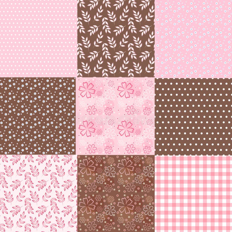 Collection Floral Pattern For Scrapbook. Stock Vector - Illustration of ...