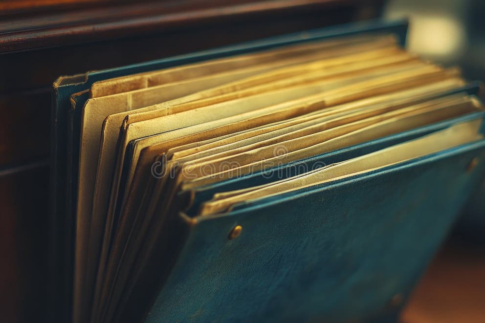 A Collection of Folders on a Desk, Ideal for Office or Workspace Scenes ...