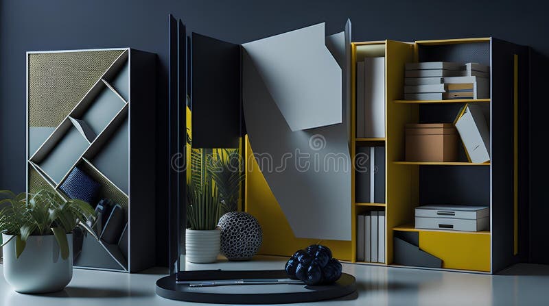 A Collection of Folders and File Organizers Stock Illustration ...