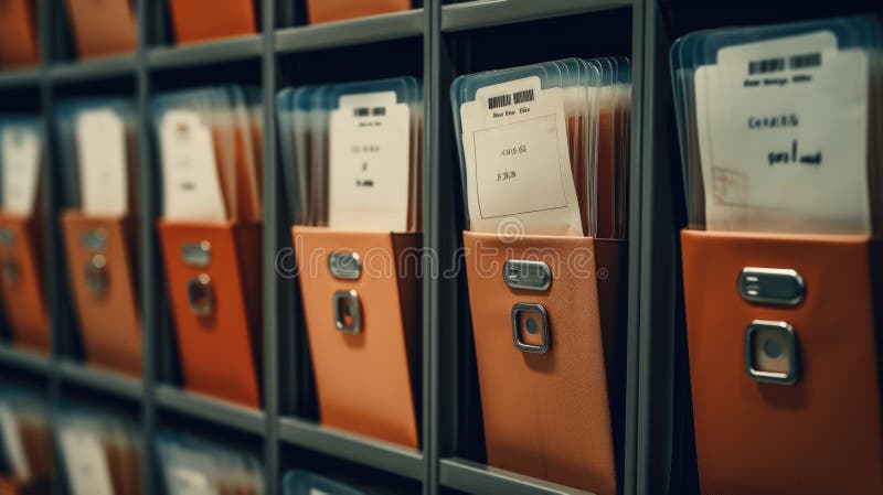 A Collection of Folders Neatly Arranged on a Shelf. Perfect for ...