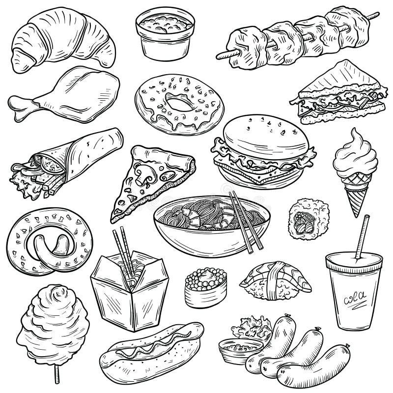 Collection Of Food Stock Vector - Image: 51390272