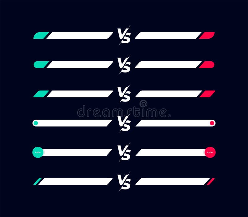 Collection of Football Vs Text Bar Vector Stock Vector - Illustration ...