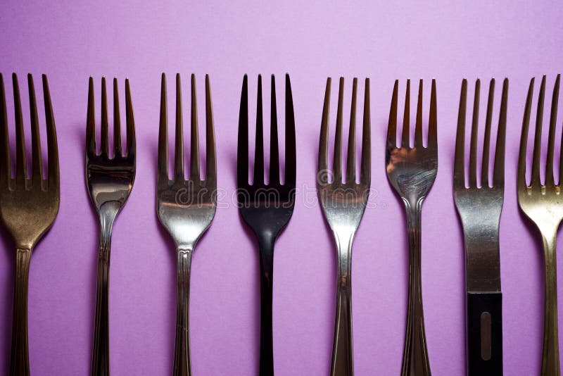 Collection of Forks and Knifes Stock Image - Image of collection ...