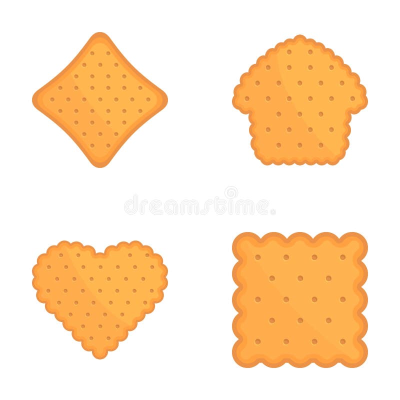 Assorted Biscuit Cookies Vector Set Stock Illustration - Illustration ...