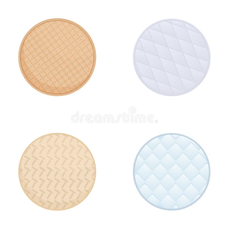 Set of Four Geometric Textured Background Plates Stock Vector ...