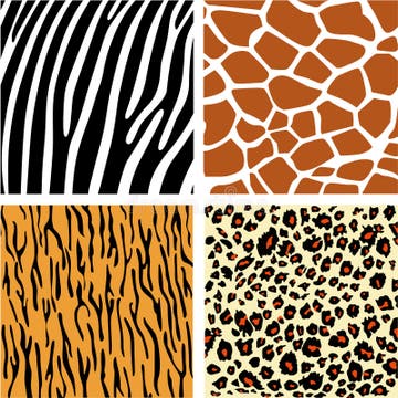 A Collection of Four Different Animal Stock Vector - Illustration of ...