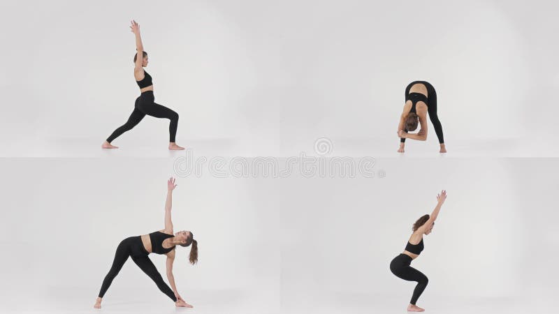 Fitness Collage Showcasing Diverse Workout Poses for Healthy Living ...