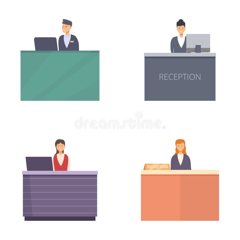 Diverse Receptionists Stock Illustrations – 4 Diverse Receptionists ...